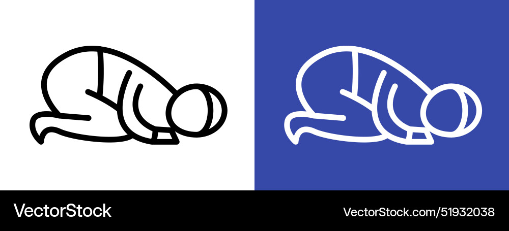 Islamic sujud icon perfect for religious Vector Image