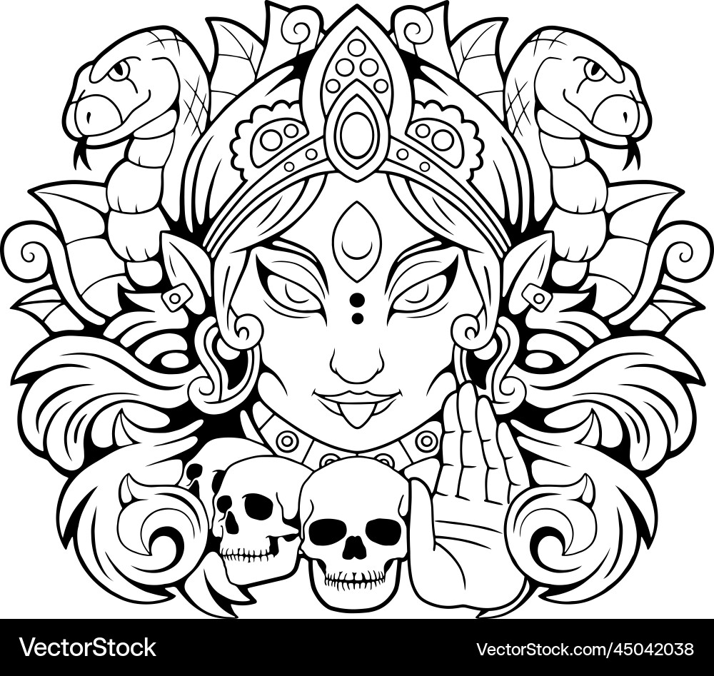 Kali Goddess Royalty Free Vector Image - VectorStock