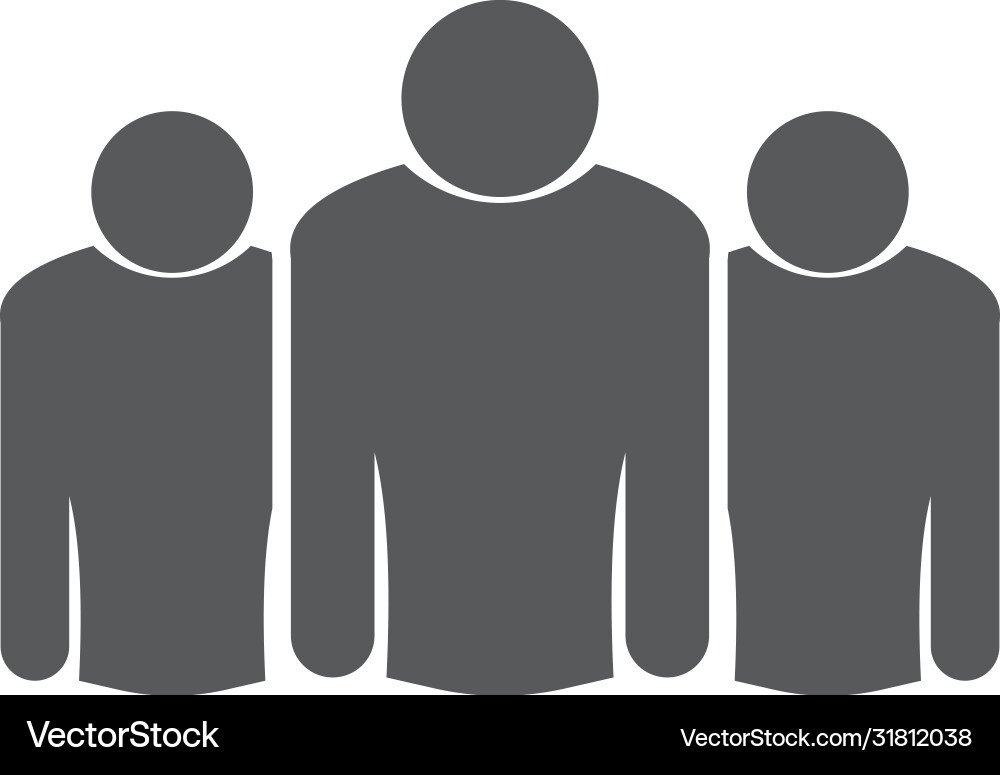 People icon work group Royalty Free Vector Image