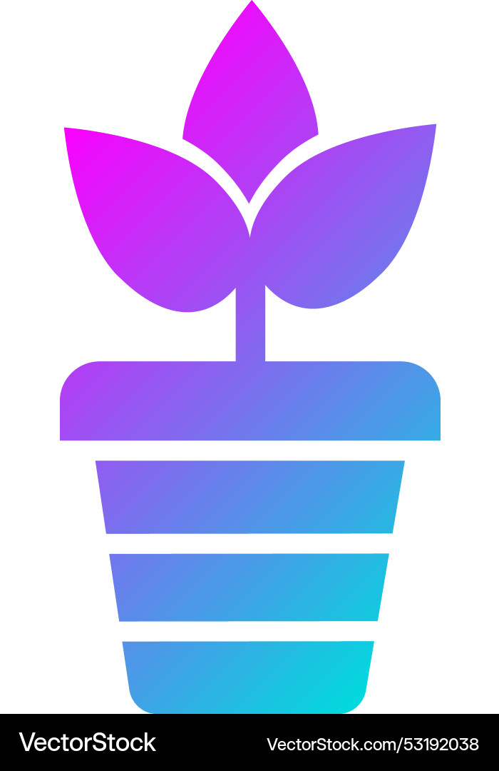 Plant pot icon design Royalty Free Vector Image