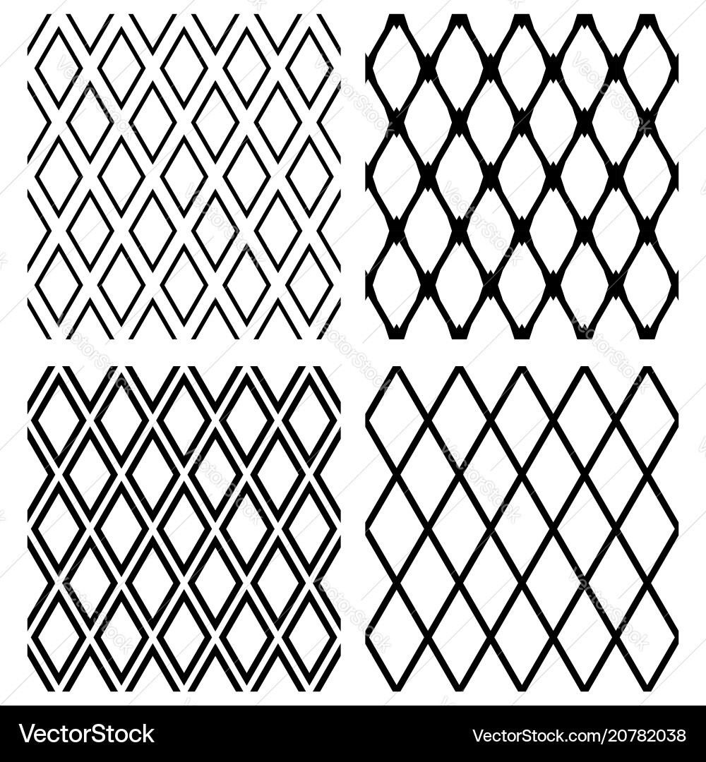 Seamless diamonds patterns Royalty Free Vector Image