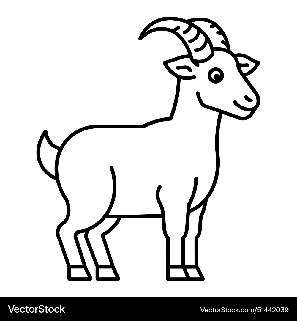 Anoa goat learns icon Royalty Free Vector Image
