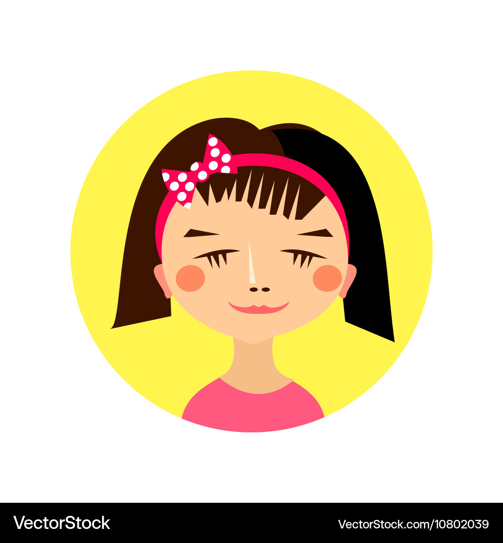 Female face avatar profile head Royalty Free Vector Image
