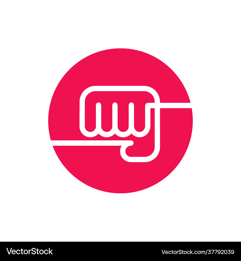 Fist logo design template elements martial arts Vector Image