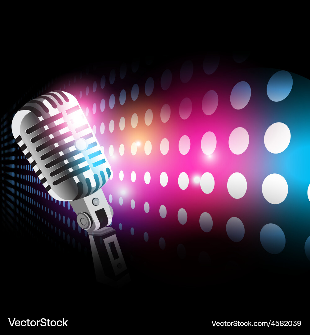 Mic background Royalty Free Vector Image - VectorStock