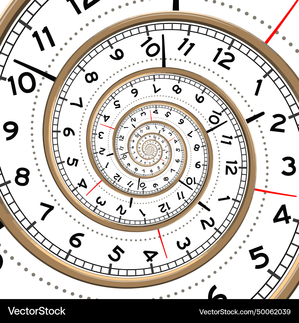 Spiral Clock of Time Royalty Free Vector Image