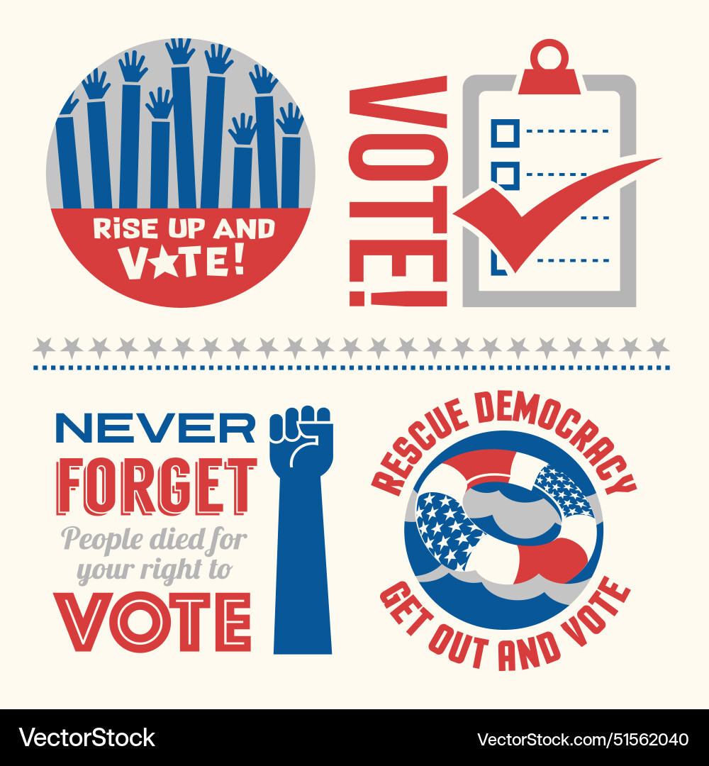 2024 usa election voter incentive graphics Vector Image