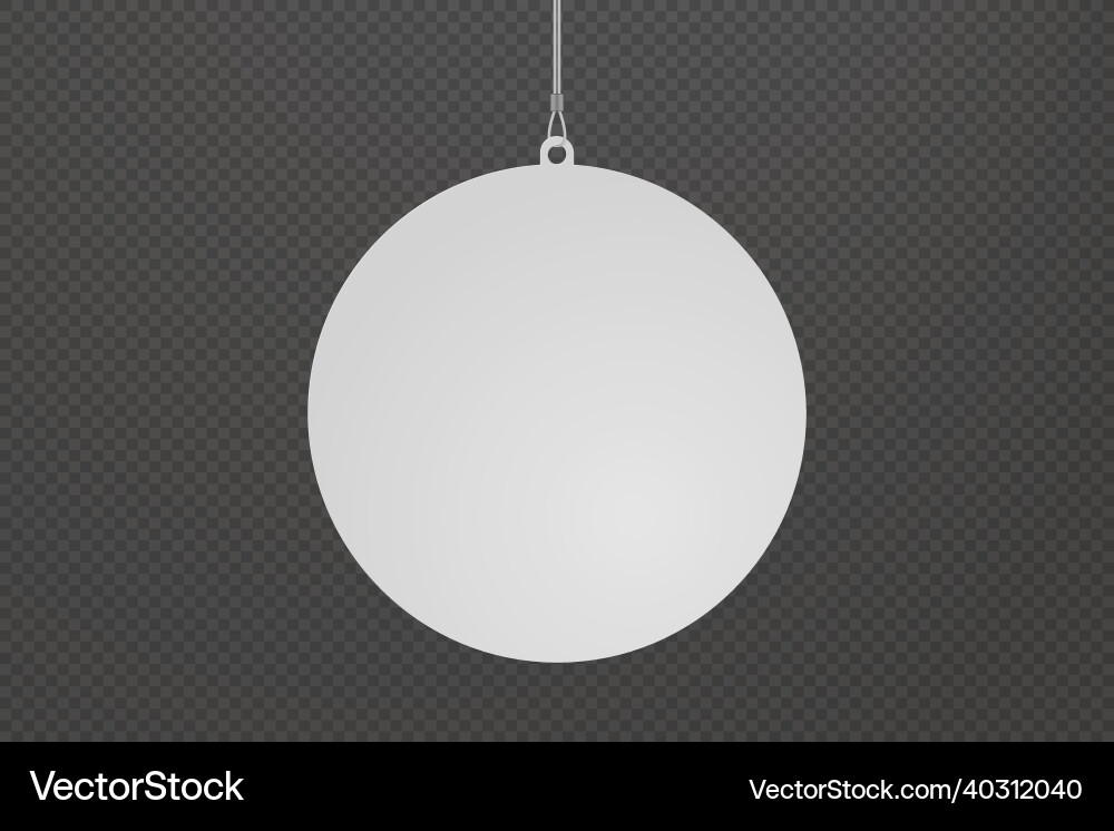 Circle dangler hanging from ceiling realistic Vector Image