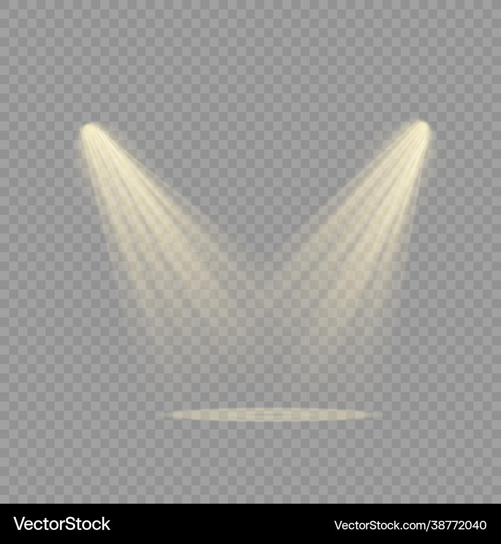 Glow yellow spotlight special and light effect Vector Image