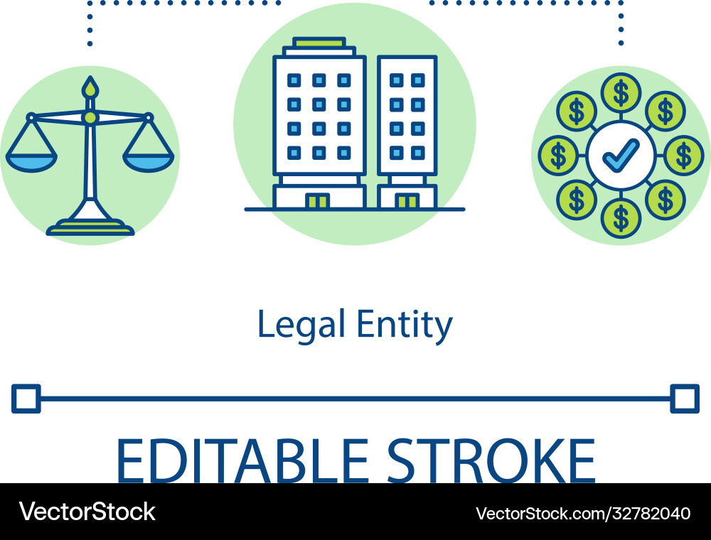 Legal entity concept icon Royalty Free Vector Image