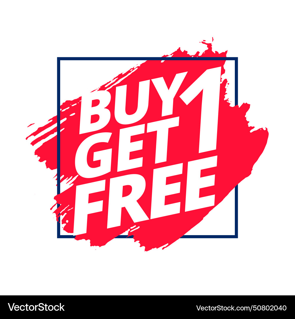 Modern buy one get free template for online Vector Image