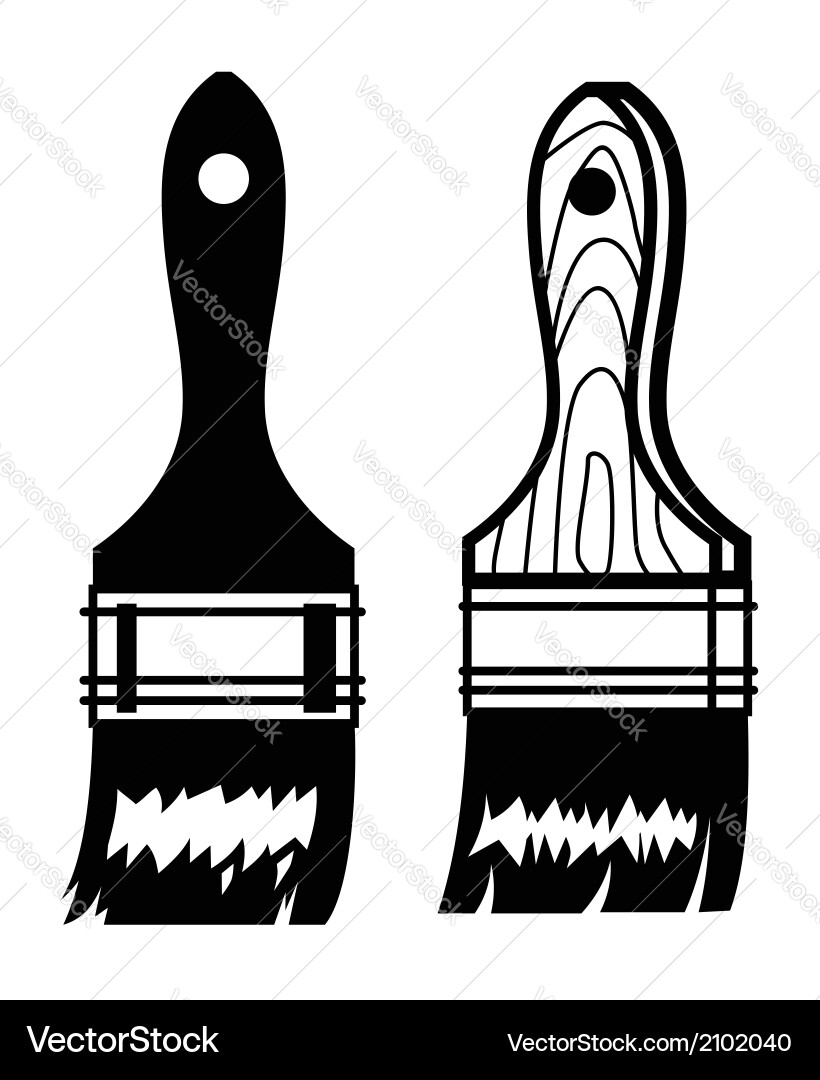 Paint brush Royalty Free Vector Image - VectorStock