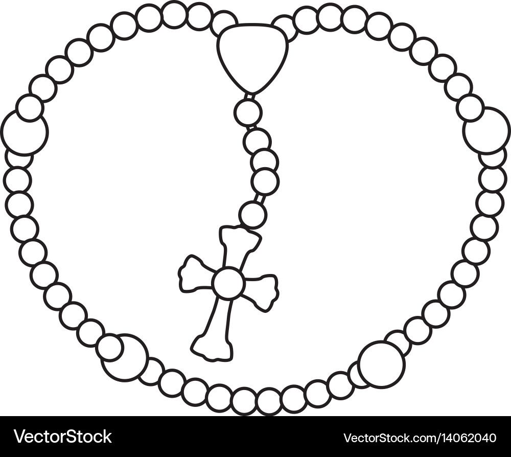 Rosenkranz katholischen Glauben Lizenzfreies Vektorbild