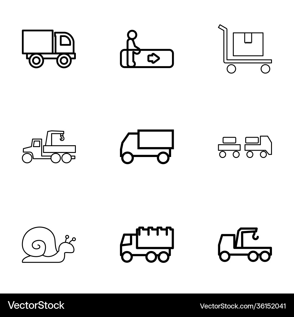 9 moving icons Royalty Free Vector Image - VectorStock