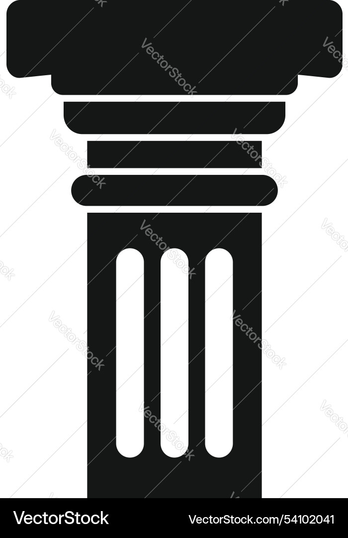 Architectural column holding strong supporting Vector Image