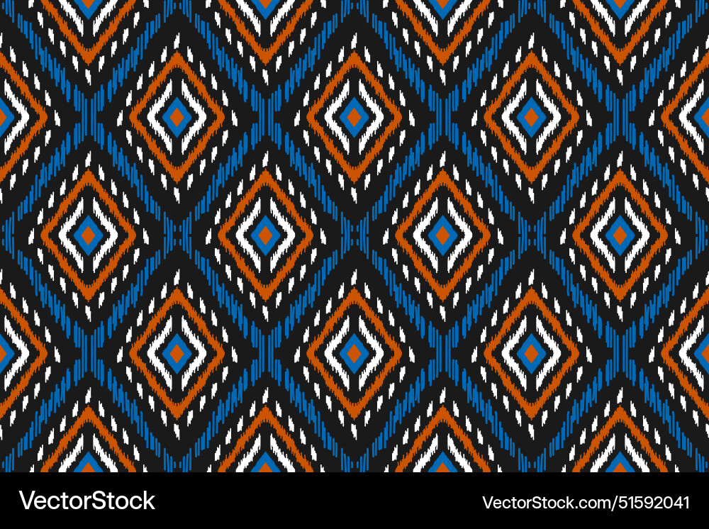 Beautiful ethnic tribal pattern art ikat Vector Image