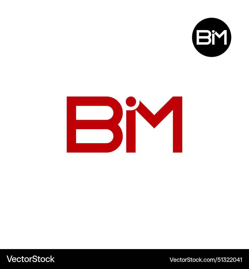 Bim logo letter monogram design Royalty Free Vector Image