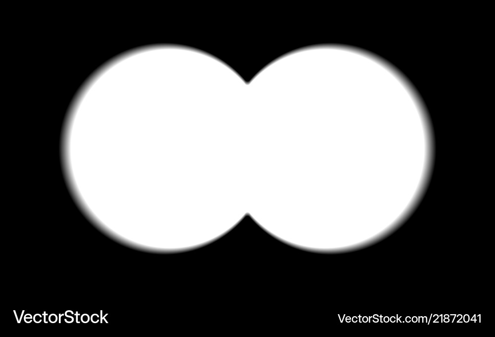 Binoculars view transparent circle lens Royalty Free Vector
