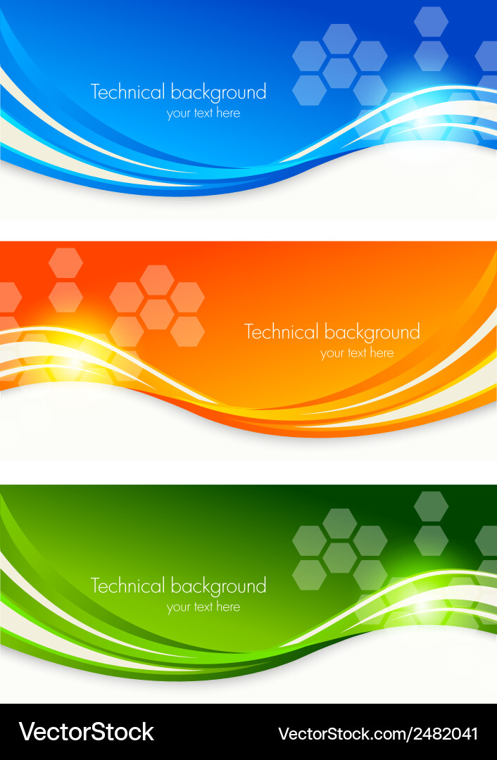 Colorful Abstract Banners Royalty Free Vector Image