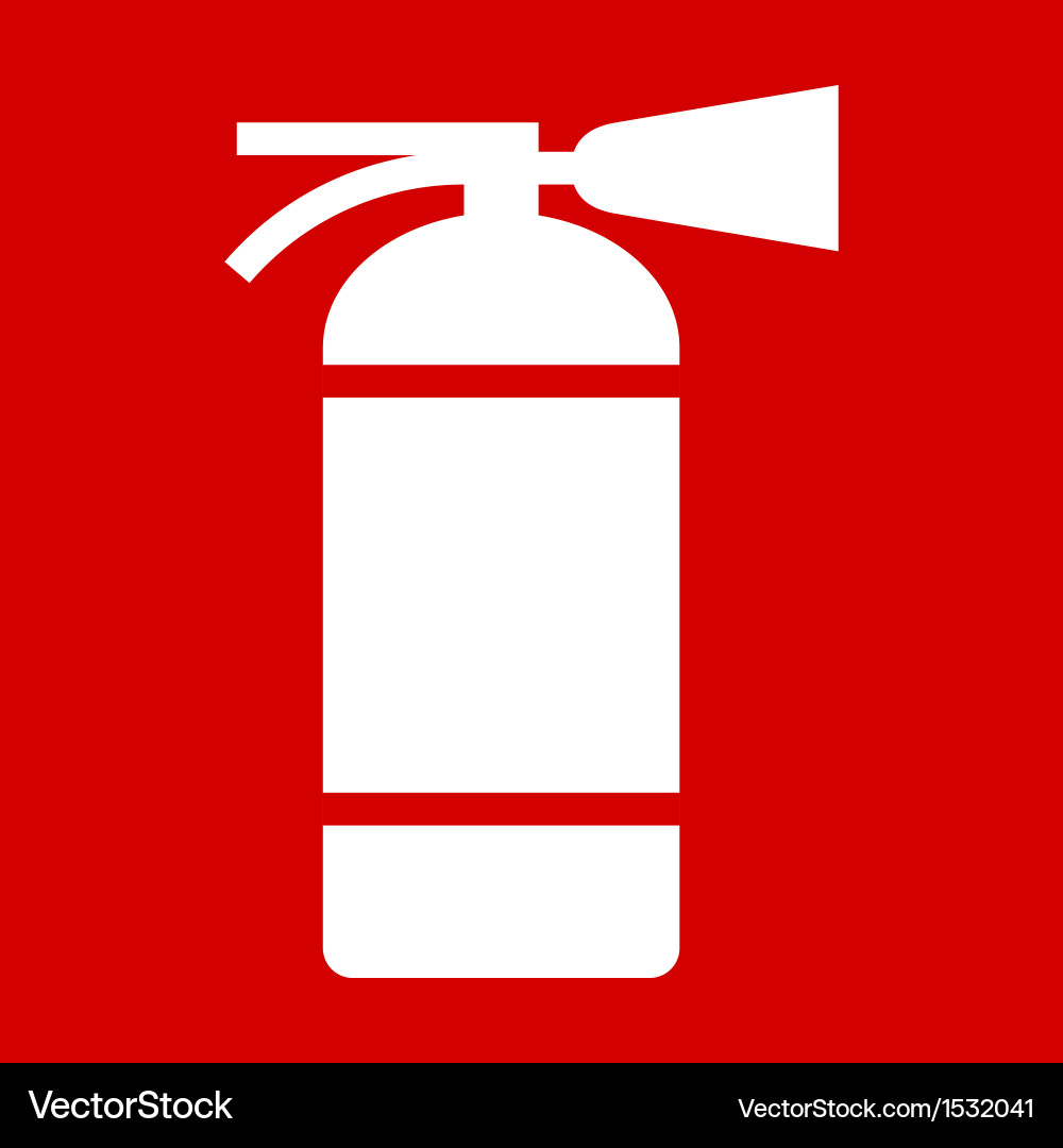 Fire extinguisher sign Royalty Free Vector Image