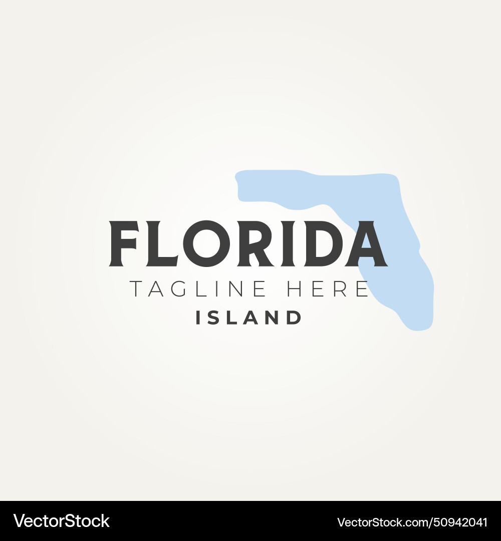 Florida usa map icon logo design Royalty Free Vector Image