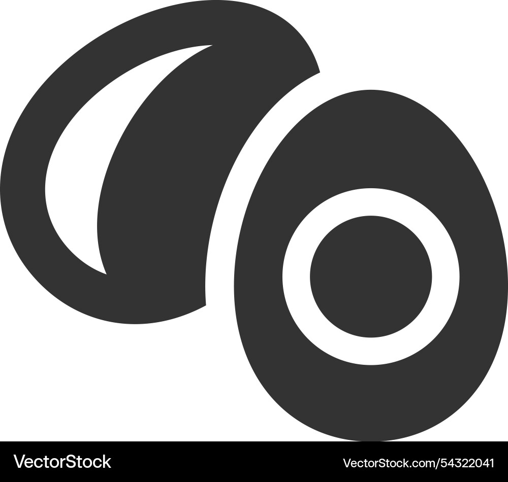Gekochtes Ei-Symbol Lizenzfreies Vektorbild - VectorStock