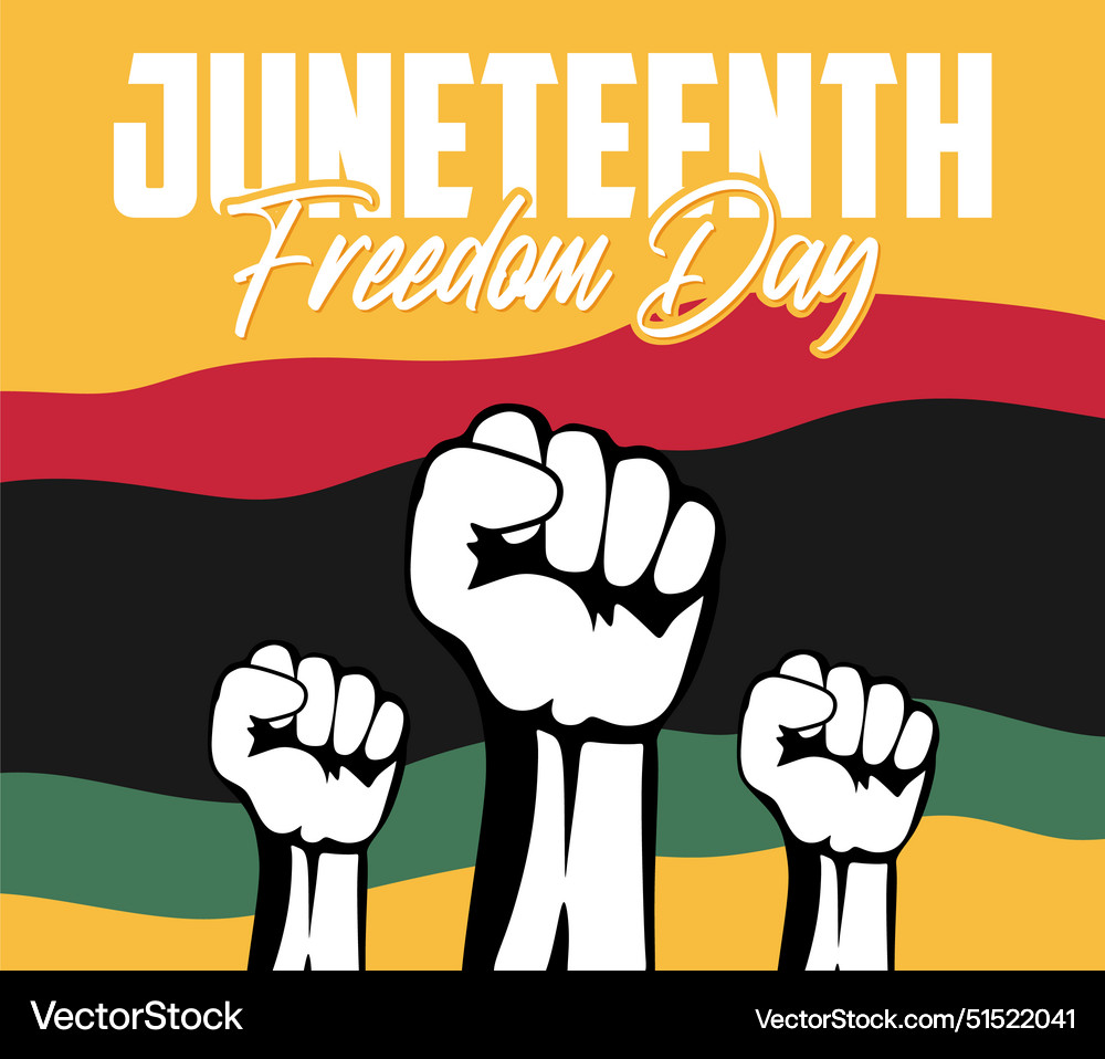 Juneteenth freedom day celebration Royalty Free Vector Image