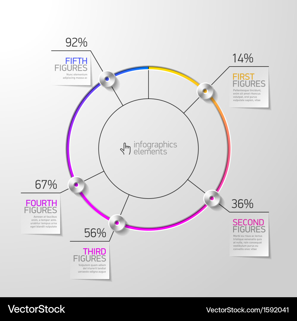 Pie chart infographics element Royalty Free Vector Image