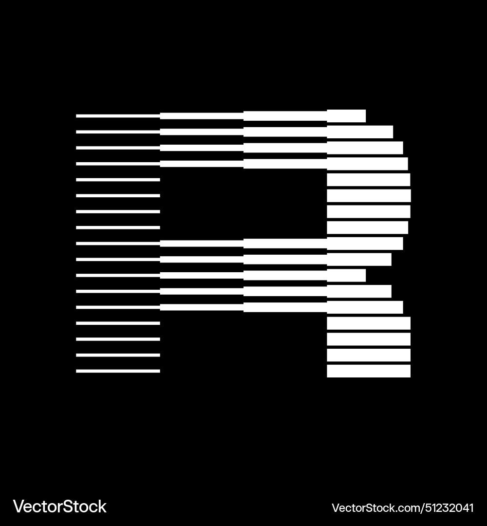 R letter lines logo icon Royalty Free Vector Image