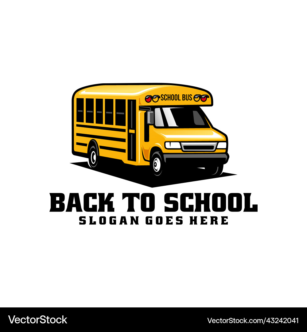 School bus logo Royalty Free Vector Image - VectorStock