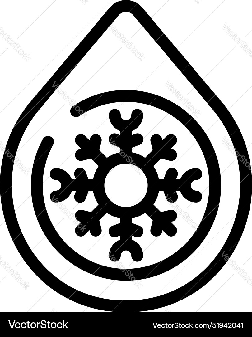 Snowflake icon representing frozen food storage Vector Image