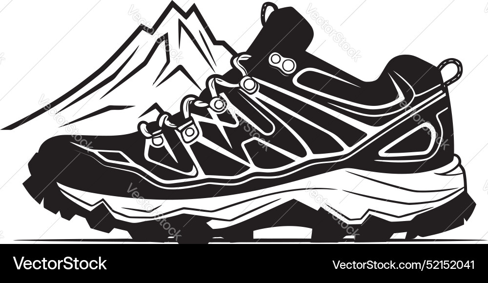 Trekking trailblazer logo icon hiking hero Vector Image