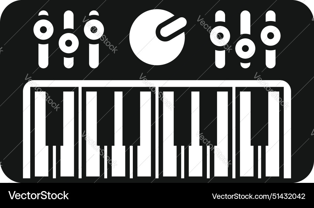 A midi keyboard controller Royalty Free Vector Image