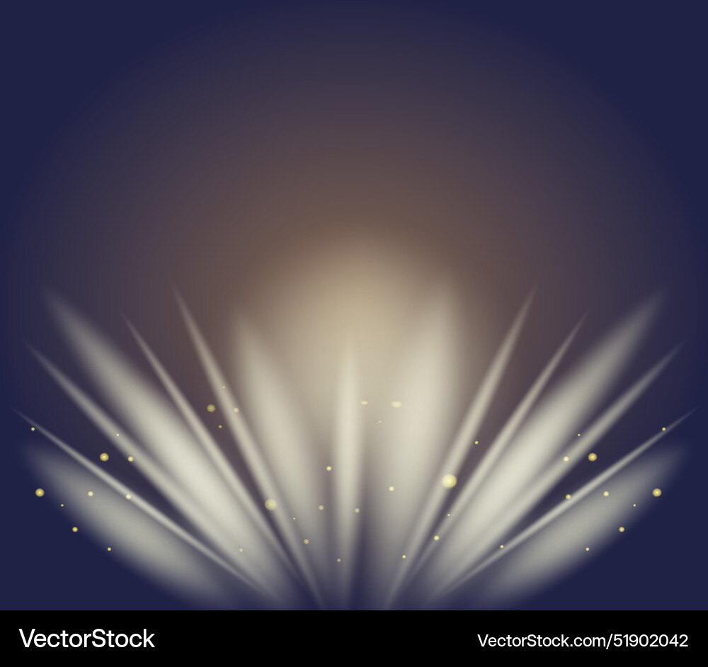Abstract light rays with glowing particles Vector Image
