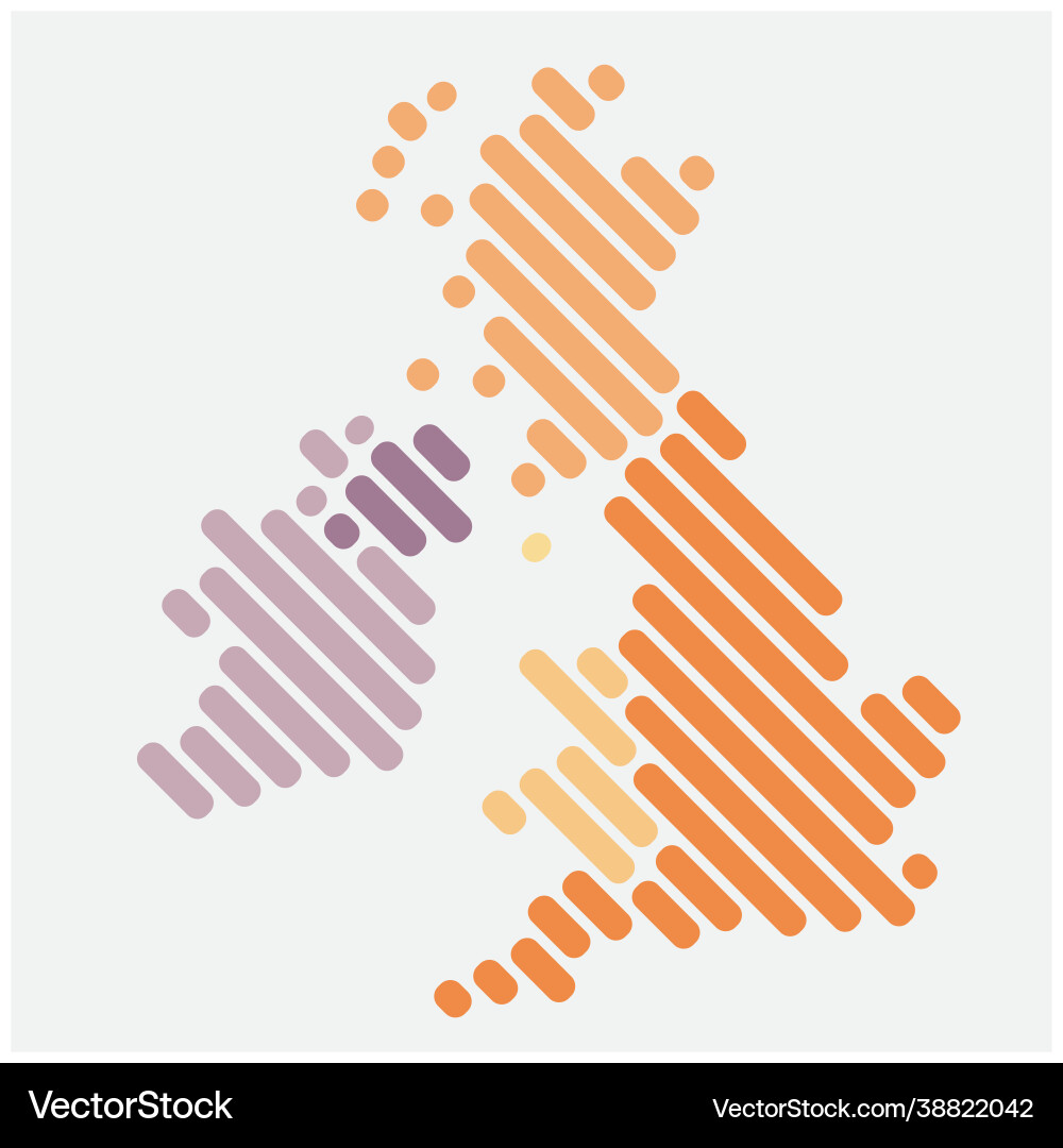Abstract UK Geometry Map Royalty Free Vector Image