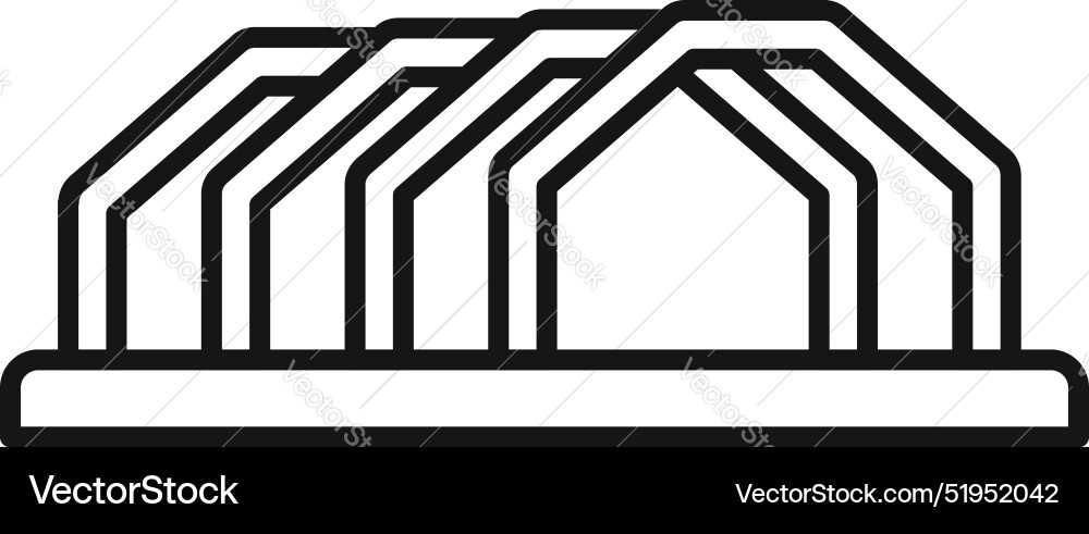 Big industrial building construction frame icon Vector Image