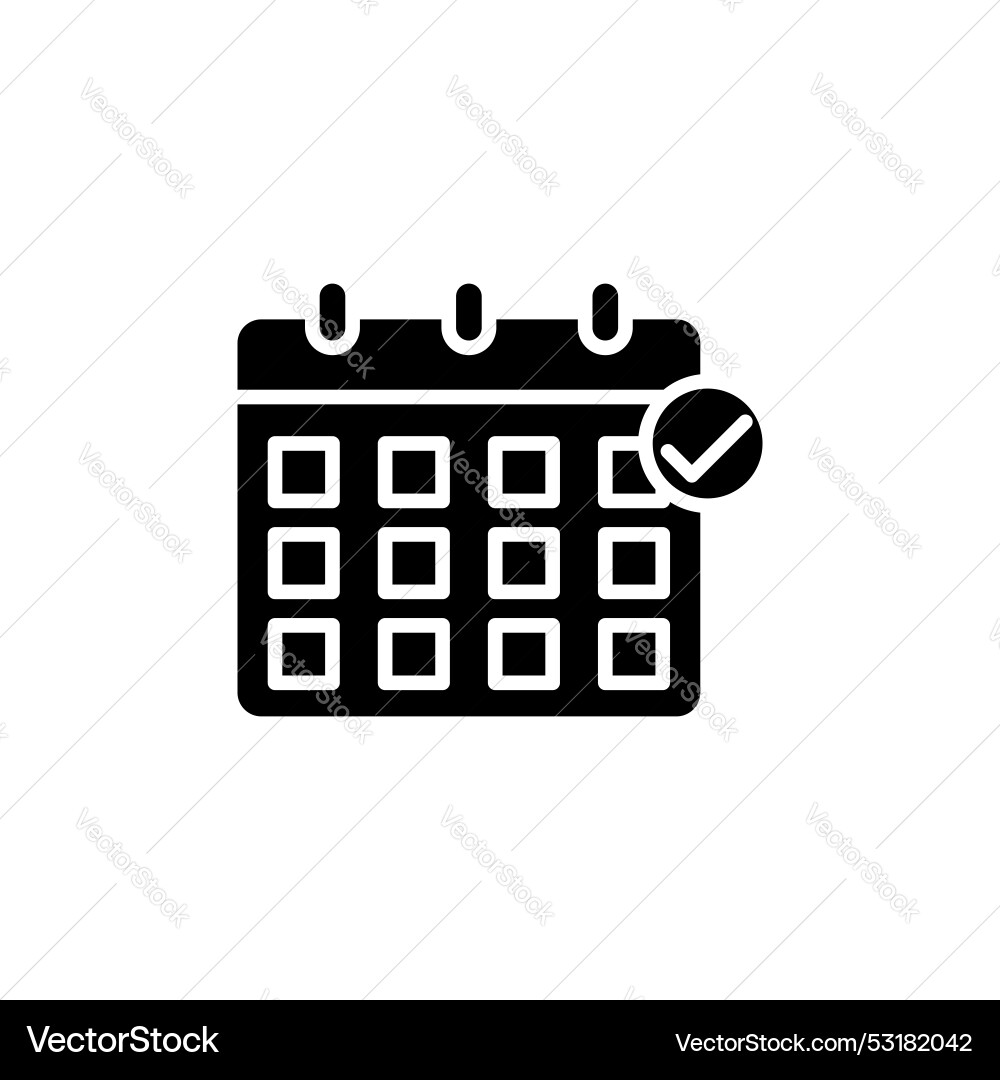 Calendar check icon set date available sign event Vector Image