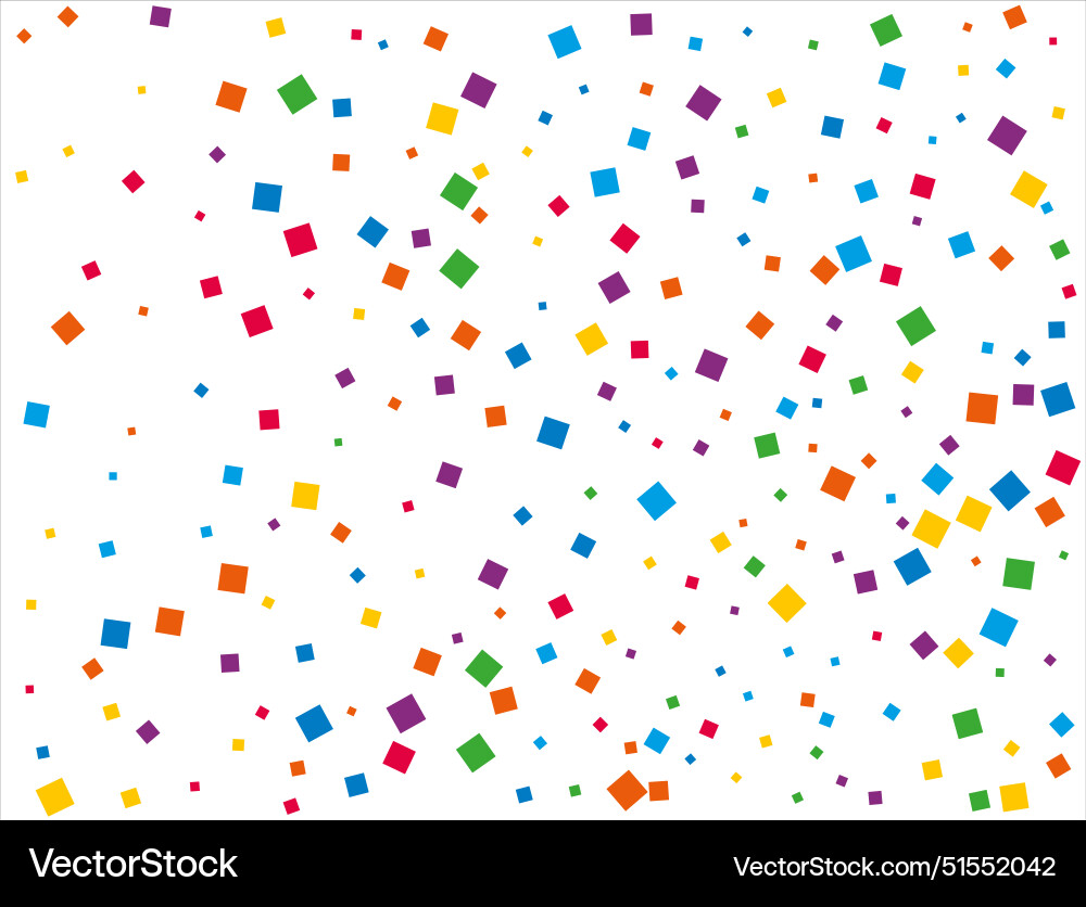 Christmas rainbow squares confetti Royalty Free Vector Image