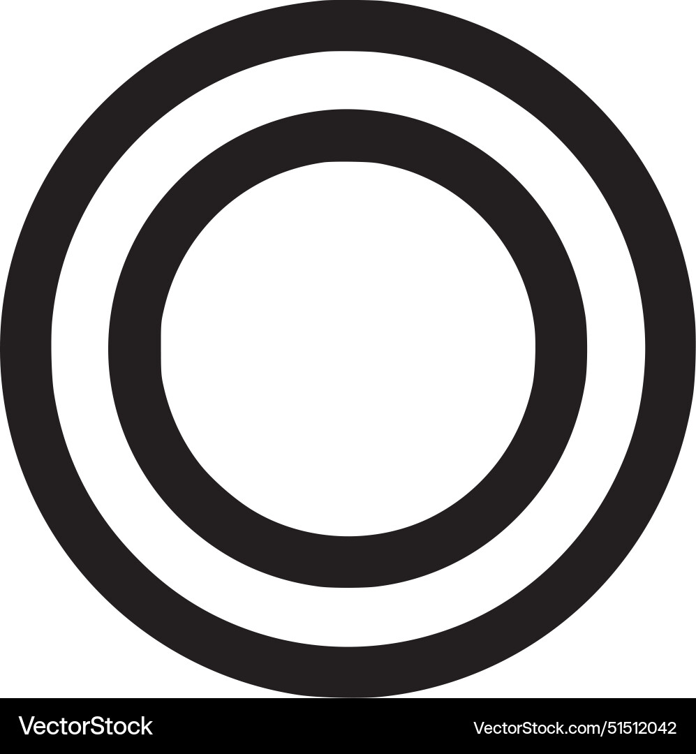 Circle - minimalist and flat logo Royalty Free Vector Image