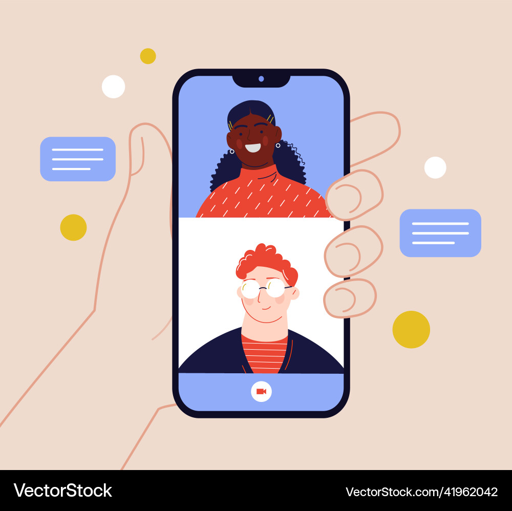 Conference video call Royalty Free Vector Image