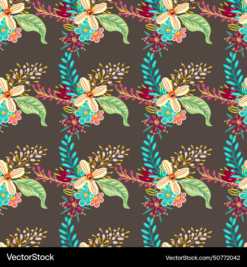 Free hand drawn summer tropical pattern Royalty Free Vector