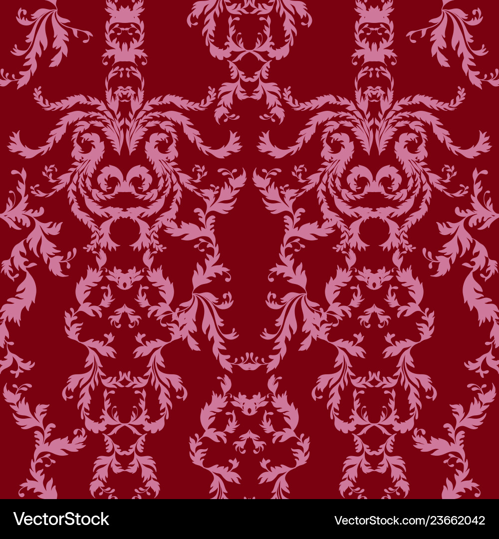 Rococo seamless pattern Royalty Free Vector Image