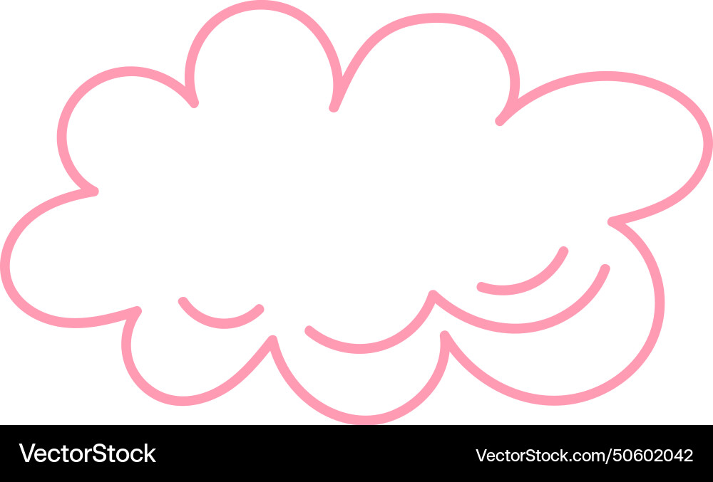 Sky cloud outline Royalty Free Vector Image - VectorStock