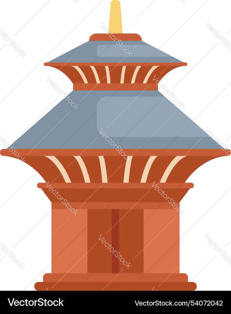 Traditional buddhist temple building showing Vector Image