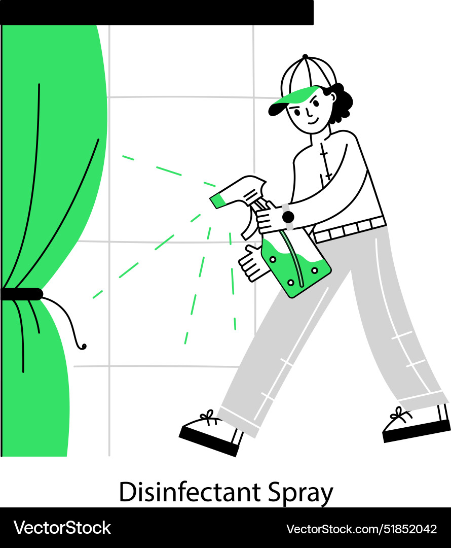 Weba line style mini of disinfectant Royalty Free Vector