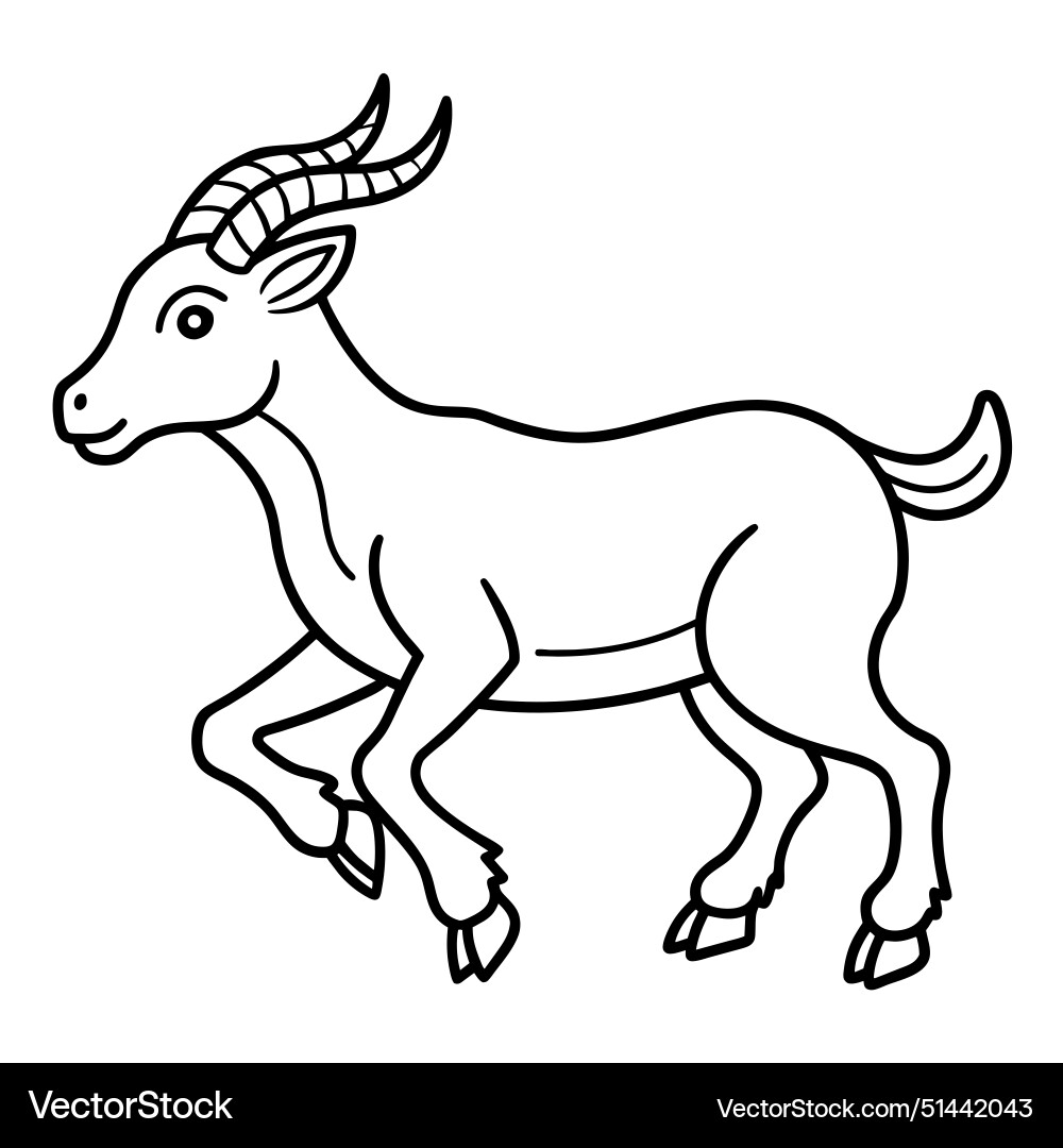 Anoa goat rests icon Royalty Free Vector Image