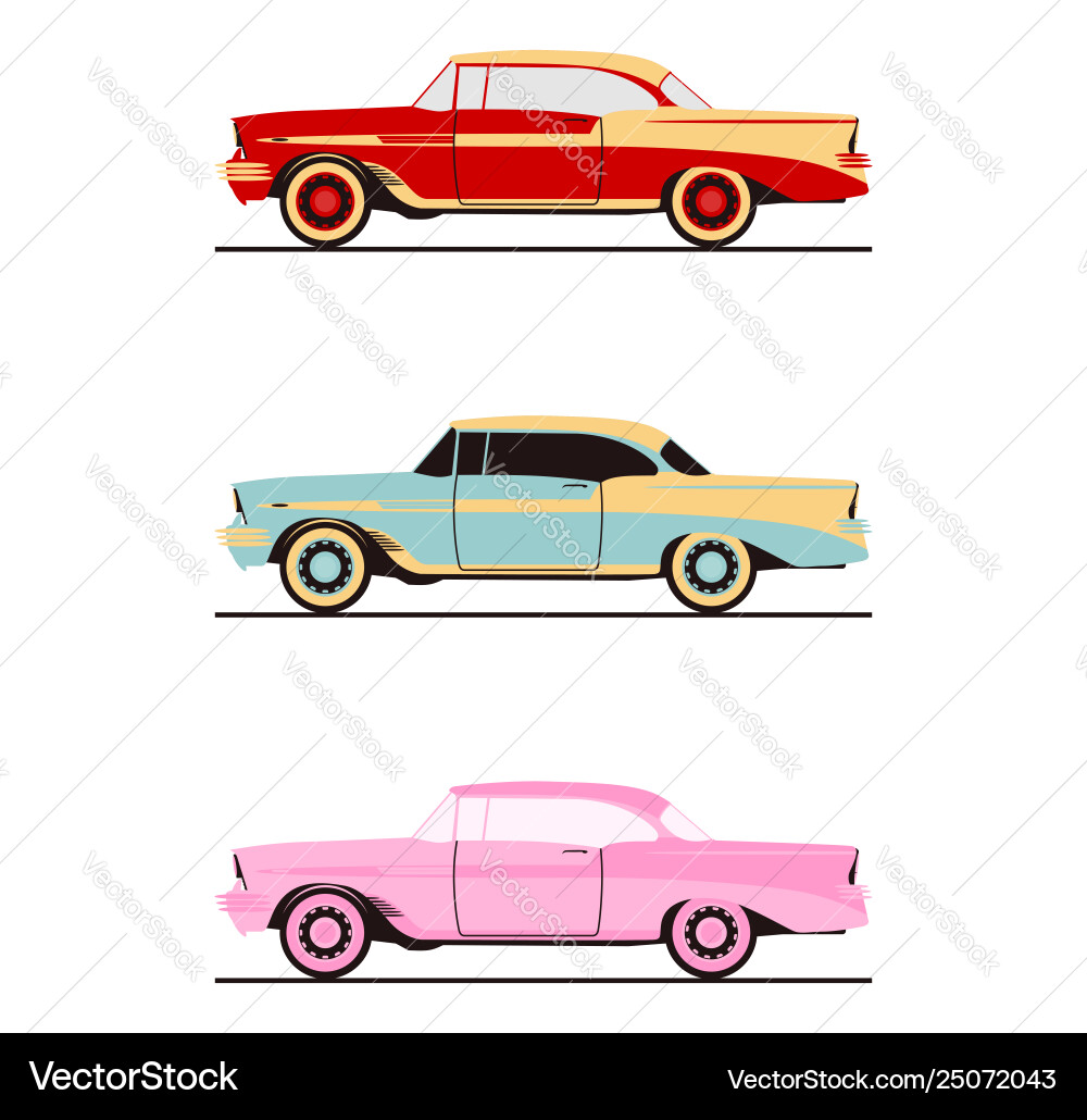 Classic american coupe Royalty Free Vector Image