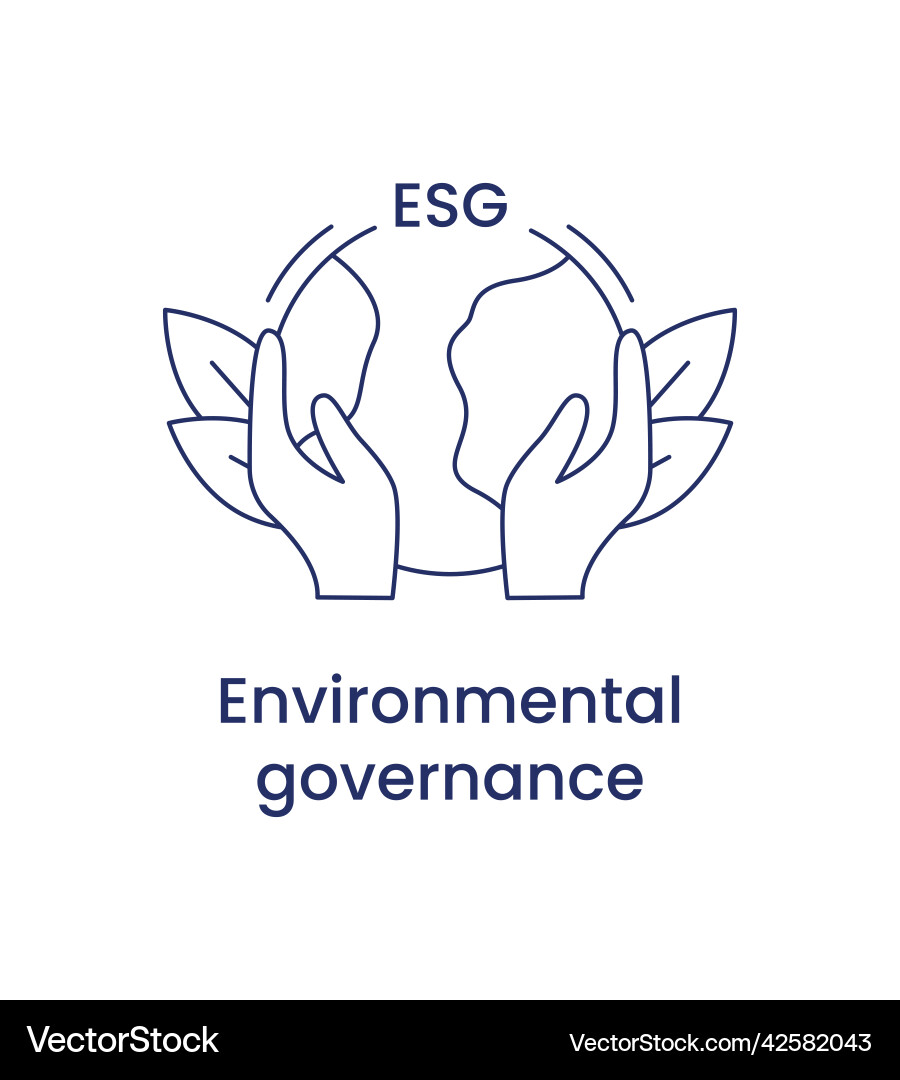 Environmental governance icon esg concept Vector Image