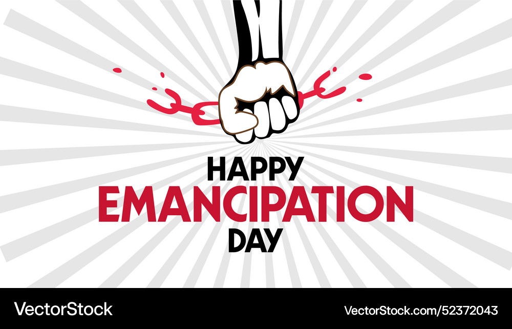 Happy emancipation day to everyone Royalty Free Vector Image