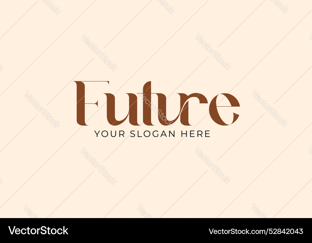 Logo typo word future design elegant luxury Vector Image